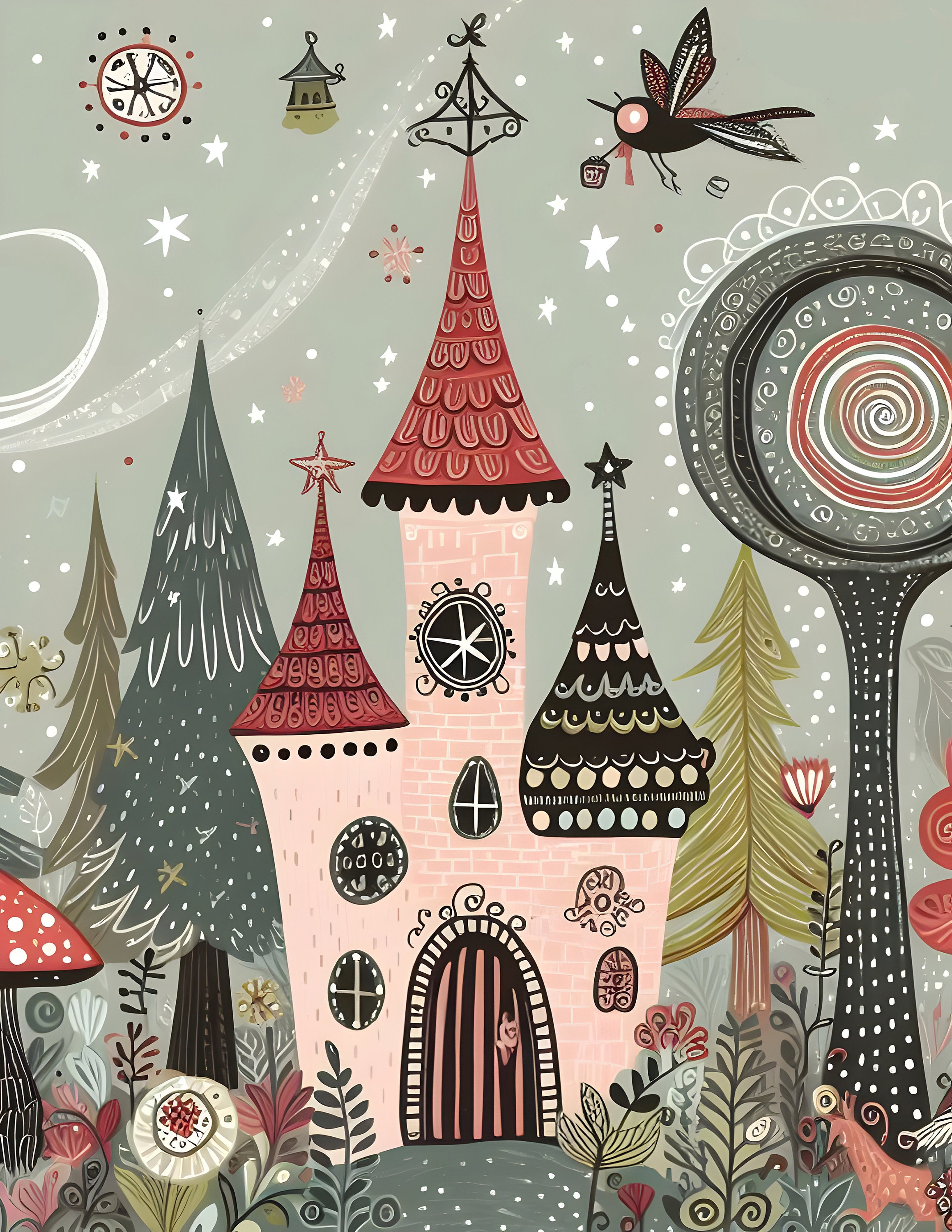 Digital Kit 60 Whimsical Fairy Tale Forest Images Digital Art Printable ...