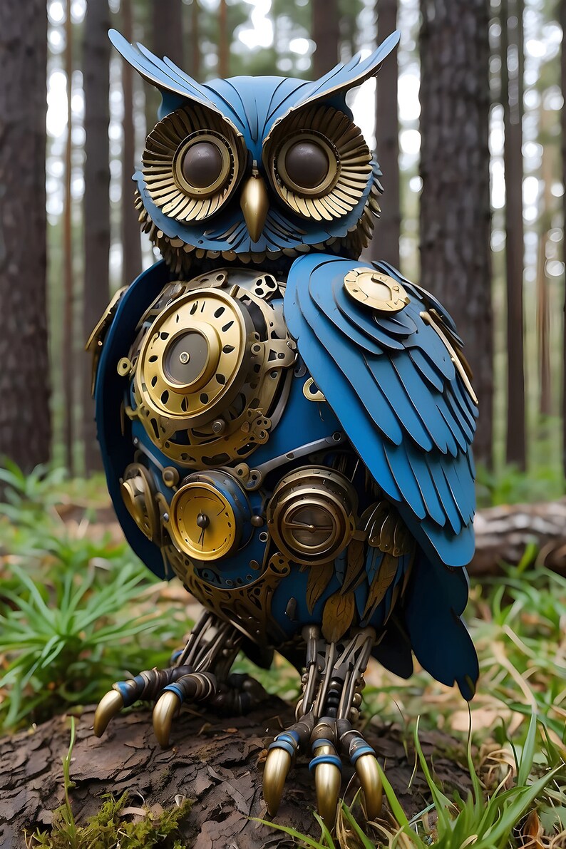 Steampunk Owl Images, High Resolution 20x30, Painting Decor | PRINTABLE ...