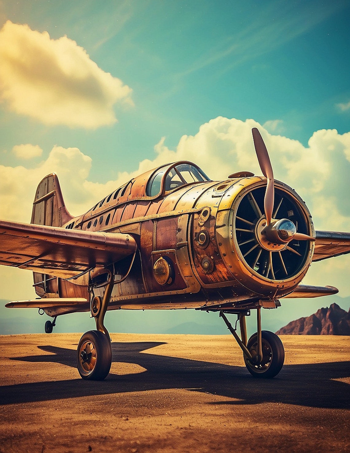 Steampunk Planes, Digital Art - Instant Download - Etsy UK