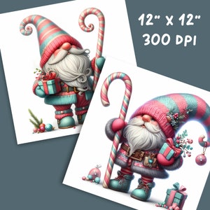 Whimsical Christmas Clipart, Commercial Use, Cute Christmas Gnome ...