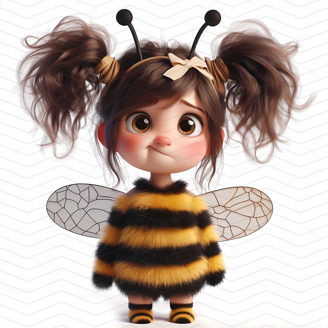 Whimsical Bumblebee Girl Clipart Bundle: Scrapbook & Sticker Art (JPG ...