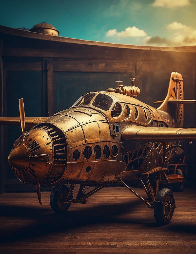 Steampunk Planes, Digital Art - Instant Download - Etsy