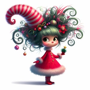 Watercolor Whimsical Christmas Clipart, Commercial Use, Cute Christmas ...