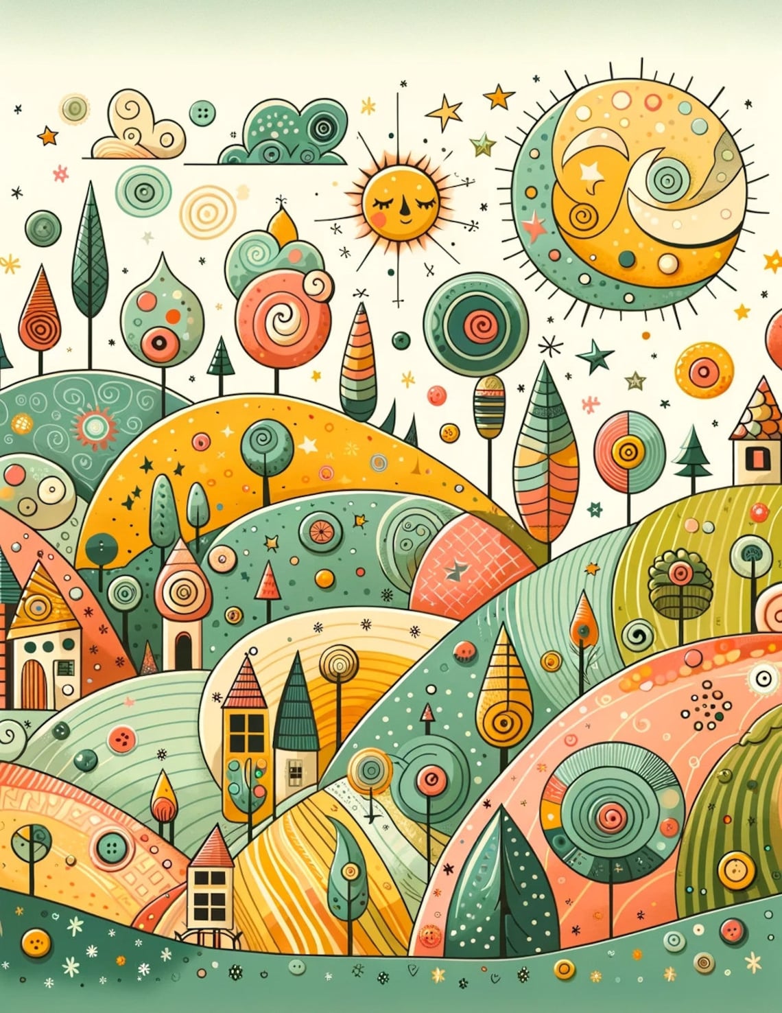 Enchanting and Whimsical Landscape Digital Art Instant Download - Etsy