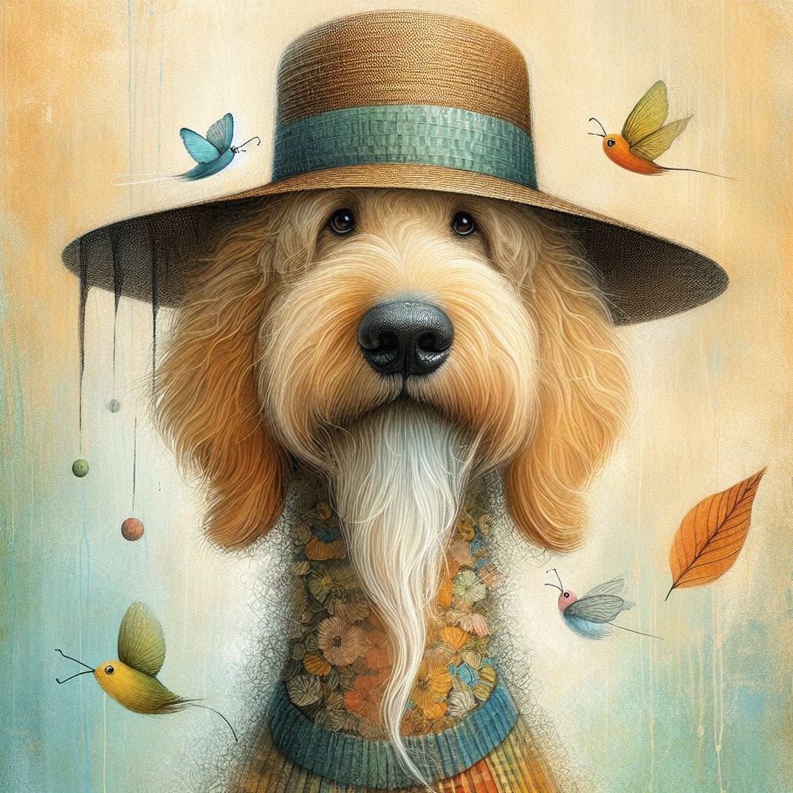 Cute and Funny Goldendoodle Portrait Bundle 23 Hi-res Images Commercial ...