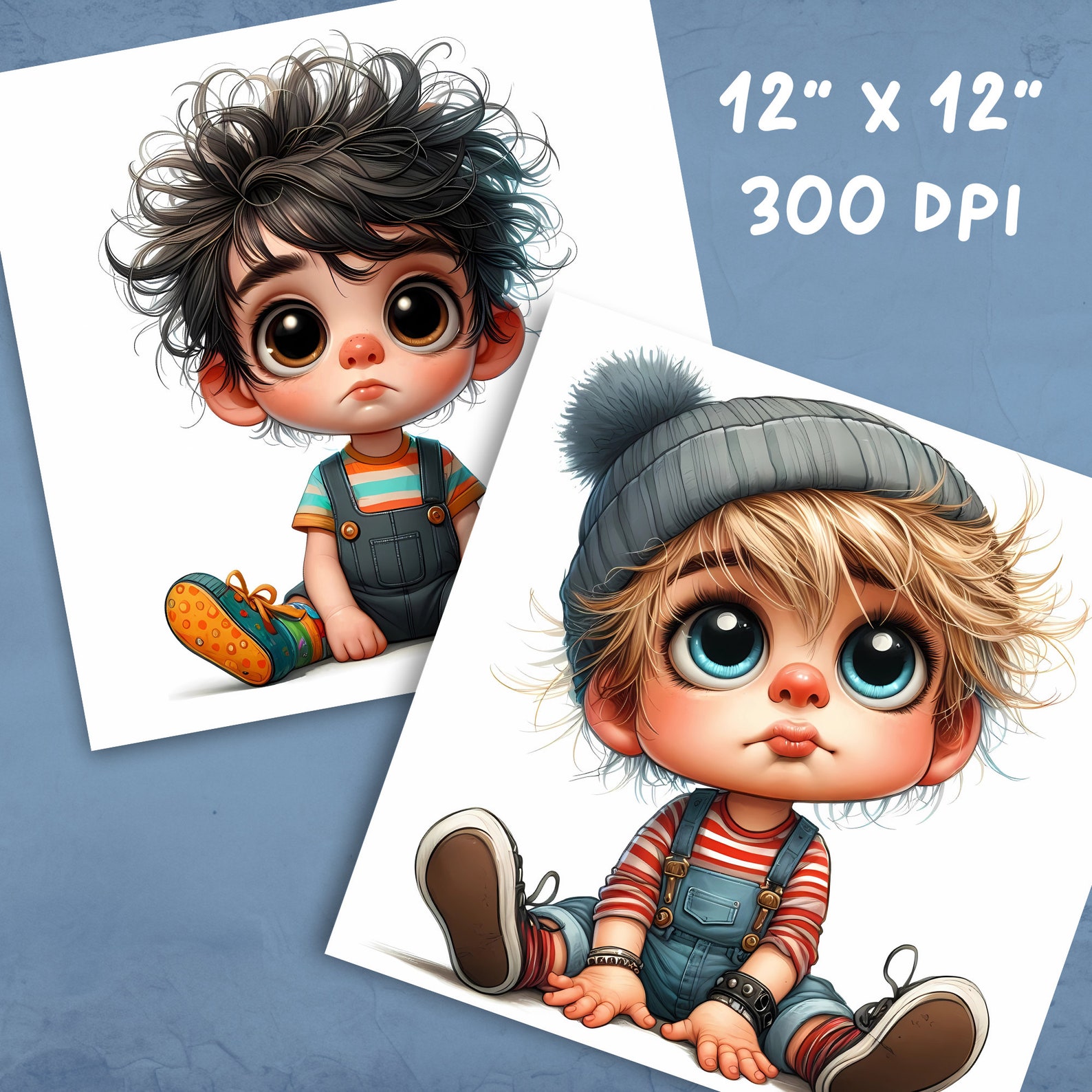 12 Whimsical Baby Boy Clipart, Commercial Use, Cute Whimsical Boy, 300 ...