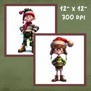 Watercolor Whimsical Christmas Clipart, Commercial Use, Cute Christmas ...