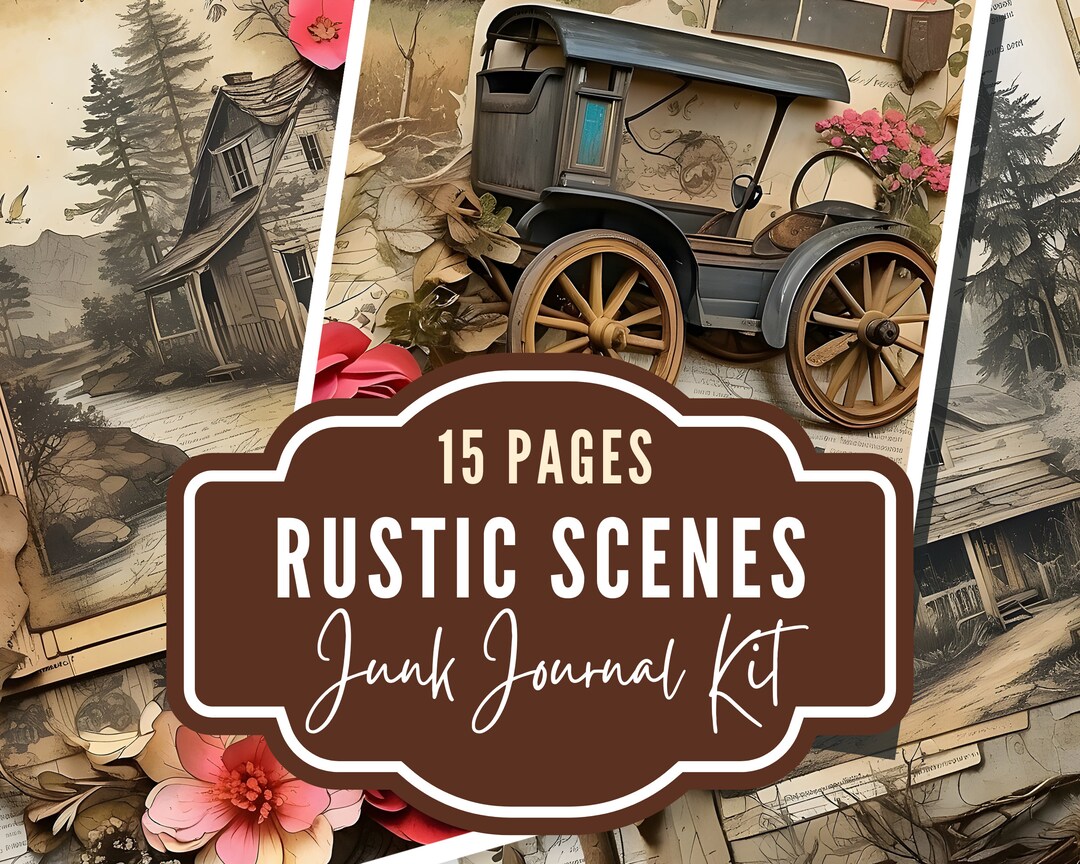 Rustic and Vintage Scenes, Nostalgic Scenes Ephemera Collection for ...