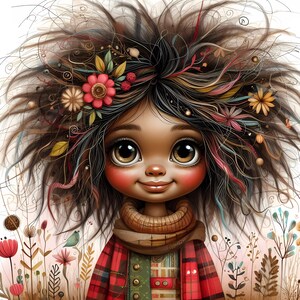 12 Whimsical Fall Clipart, Commercial Use, Cute Whimsical Portraits ...