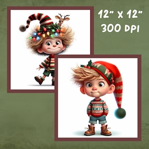 Watercolor Whimsical Christmas Clipart, Commercial Use, Cute Christmas ...