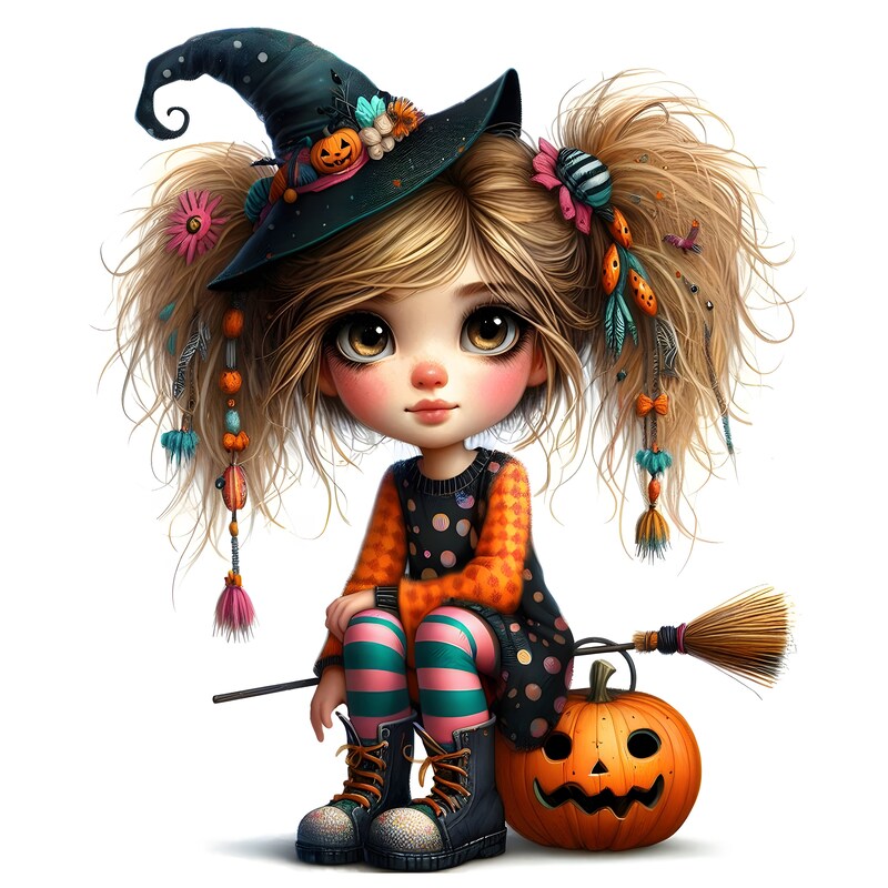 Quirky and Whimsical Halloween Clipart - Etsy