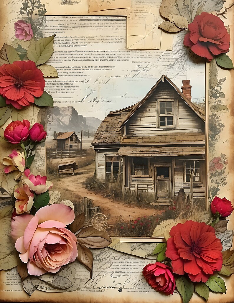 Rustic and Vintage Scenes, Nostalgic Scenes Ephemera Collection for ...