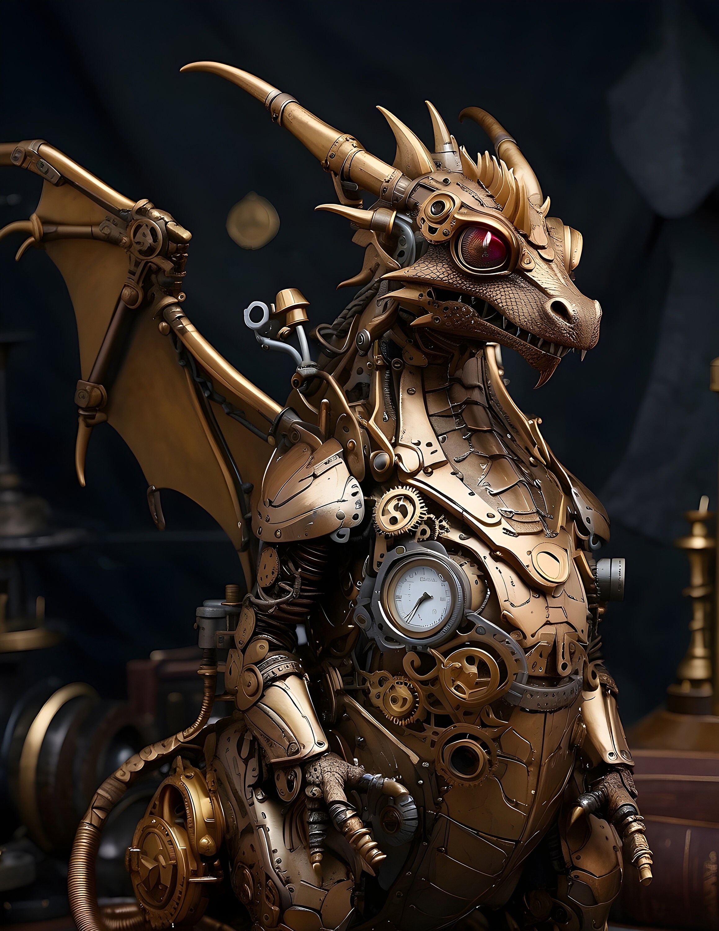 Steampunk Dragons, Digital Art - Instant Download - Etsy