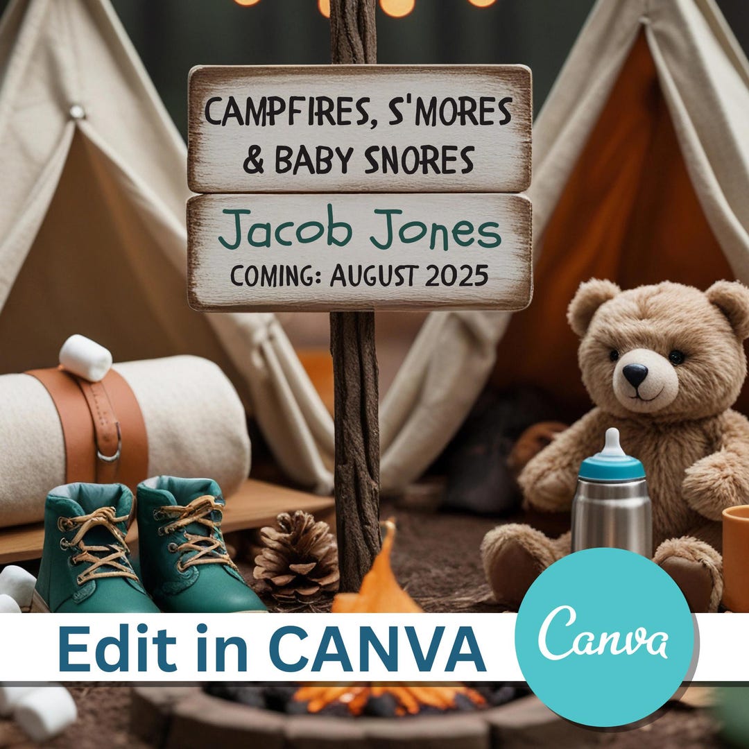 Campfire Baby Announcement | Campfires, S’mores & Baby Snores ...