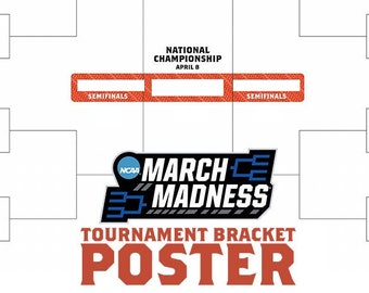 March Madness Men's College Basketball Tournament 64-team Bracket Dry ...