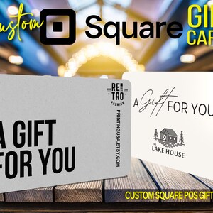 Square Point of Sale POS Custom Plastic Gift Cards - Etsy