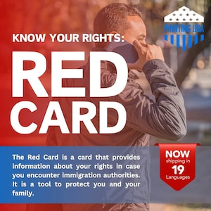Immigration ICE Know Your Rights Red Cards / Tarjetas Rojas - Etsy