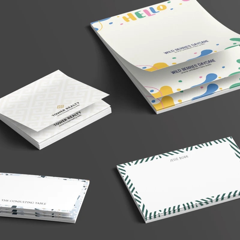 250 Custom Sticky Note Pads Business Logo Personalize // Stick Paper ...