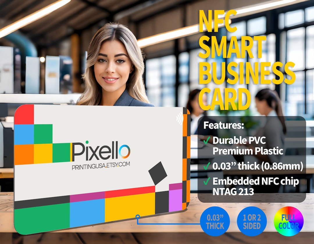 NFC Business Cards - Custom Made - High Quality Durable Plastic ...