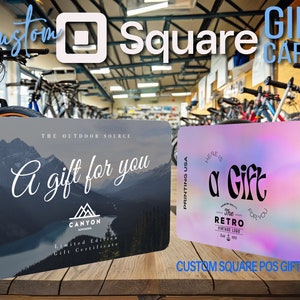 Square Point of Sale POS Custom Plastic Gift Cards - Etsy