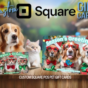 Square Point of Sale POS Custom Plastic Gift Cards - Etsy