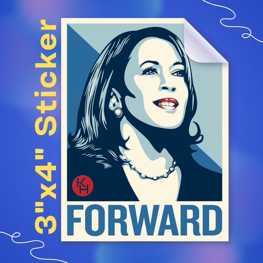 Kamala Harris FORWARD 2024 Sticker, Harris for President 2024 Sticker ...