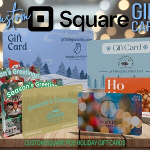 Square Point of Sale POS Custom Plastic Gift Cards - Etsy