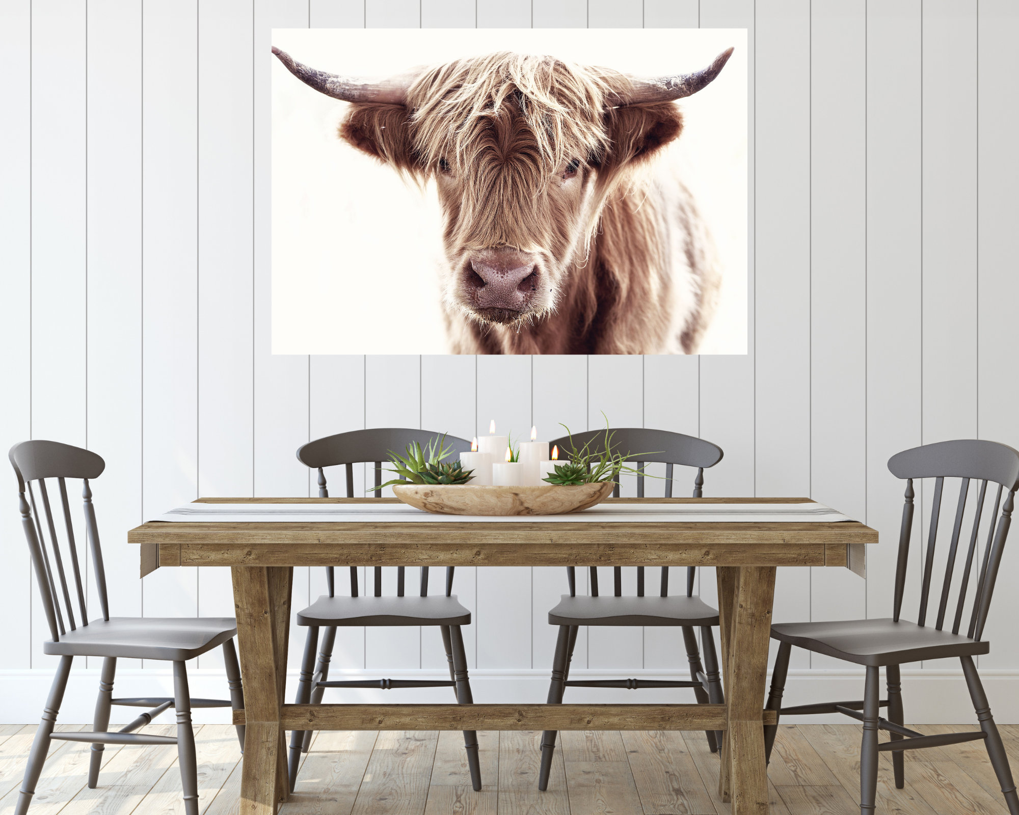 Highland Cow, Highland Cow Print, Living Room Art, Farmhouse Wall Decor ...
