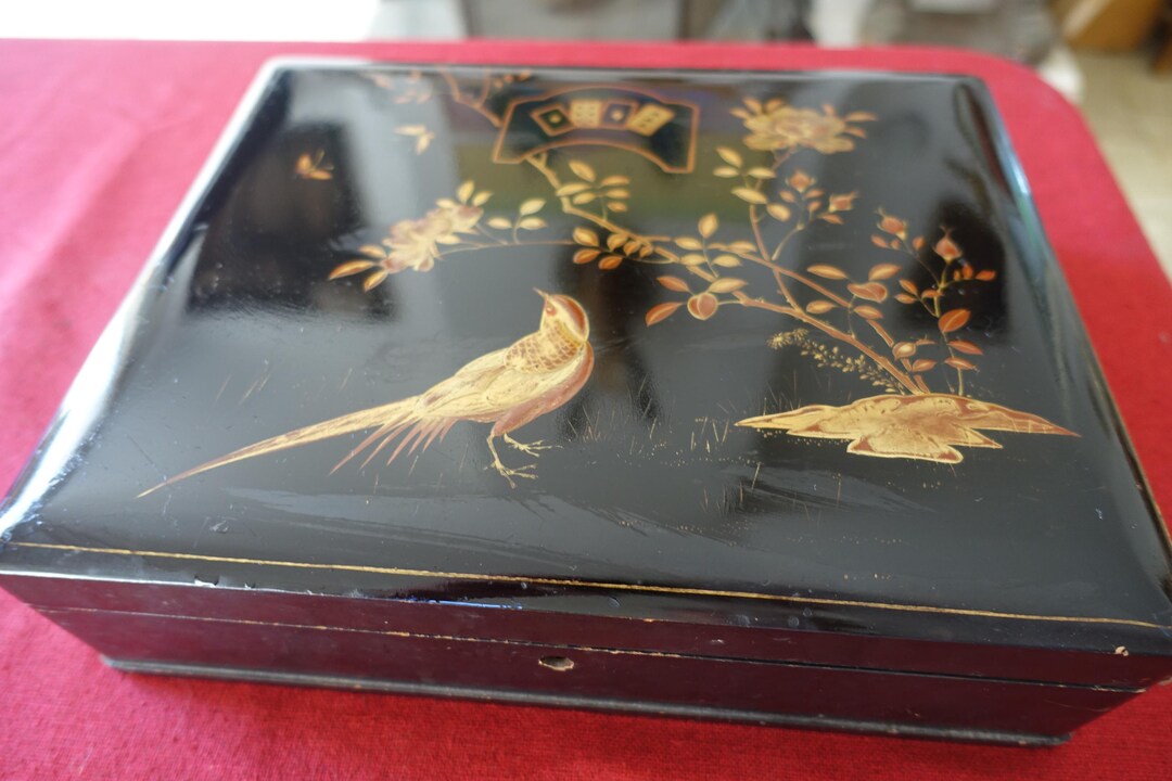 Large Box, 19th Century Asian Lacquer Games Box - Etsy