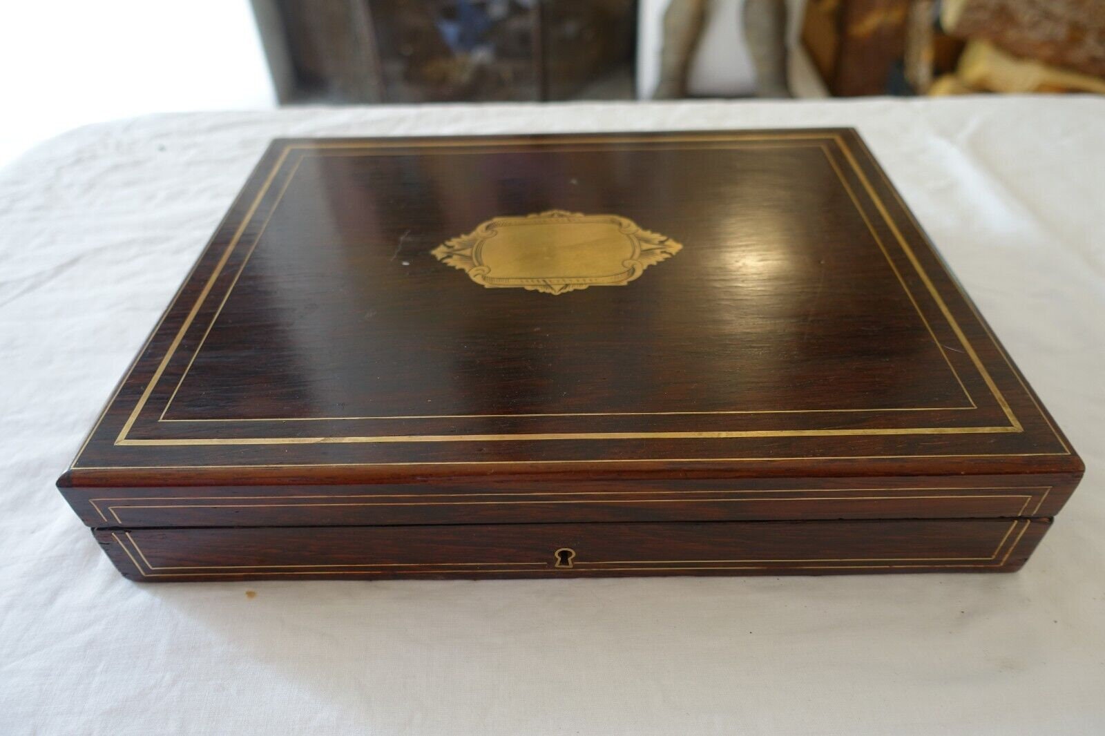 Game Box Cards Box Antic French Vintage Mahogany - Etsy