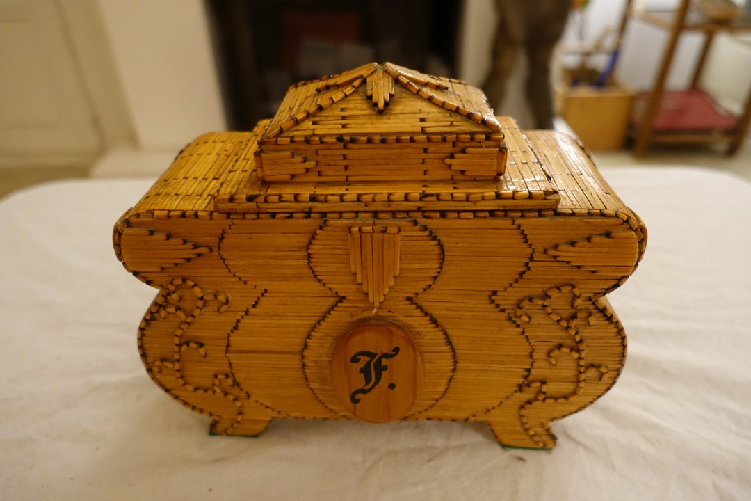 Jewelry Box Tramp Art Folk Art - Etsy