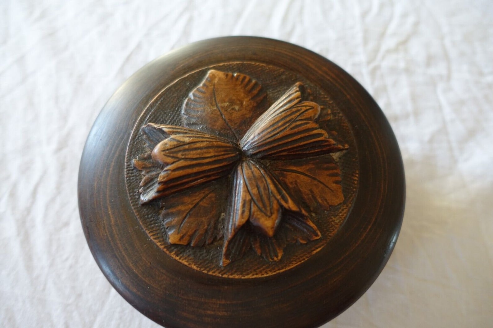 Turned Wooden Candy Box Black Drill XIX Antic Candy Box - Etsy