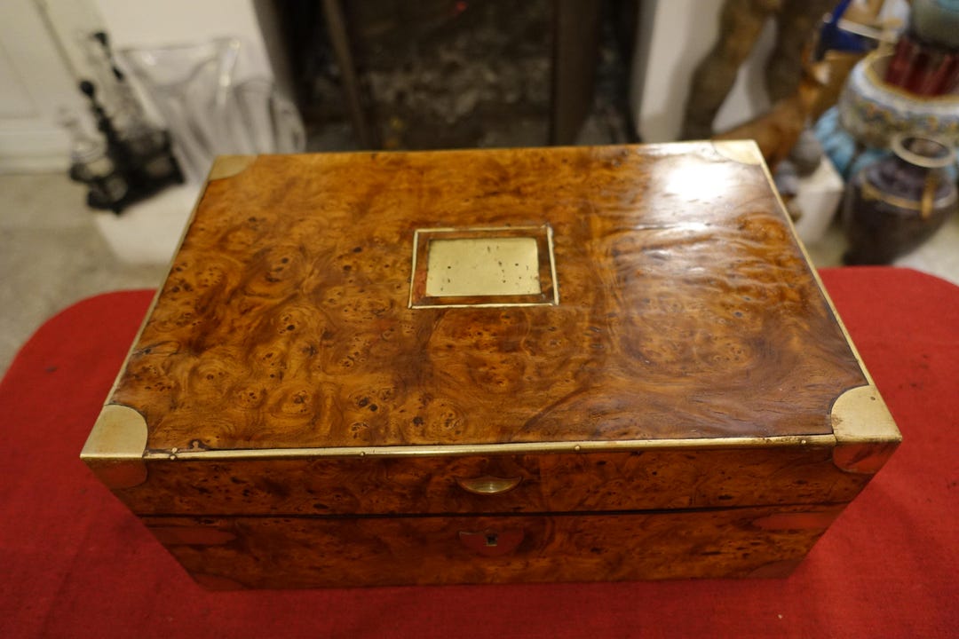 Marine Writing Desk, Magnifying Glass, 19th Century, Signature of the ...