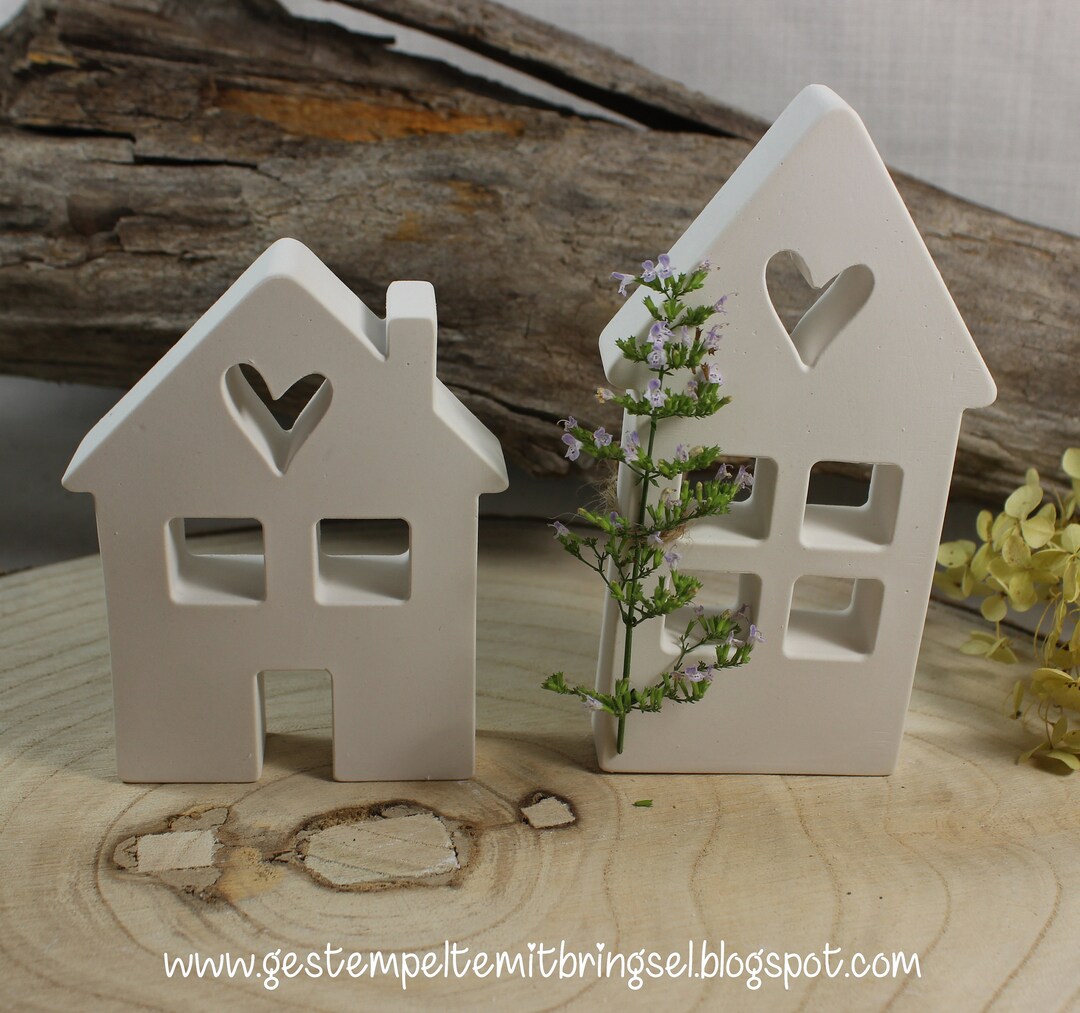 Raysin Deko Haus Häuser mit Herz Lichthäuser 2 Größen - Etsy.de