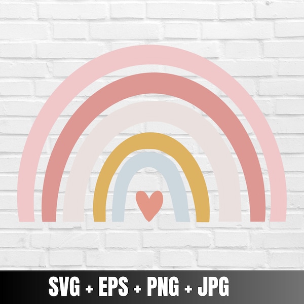 Pastel Rainbow Svg - Etsy