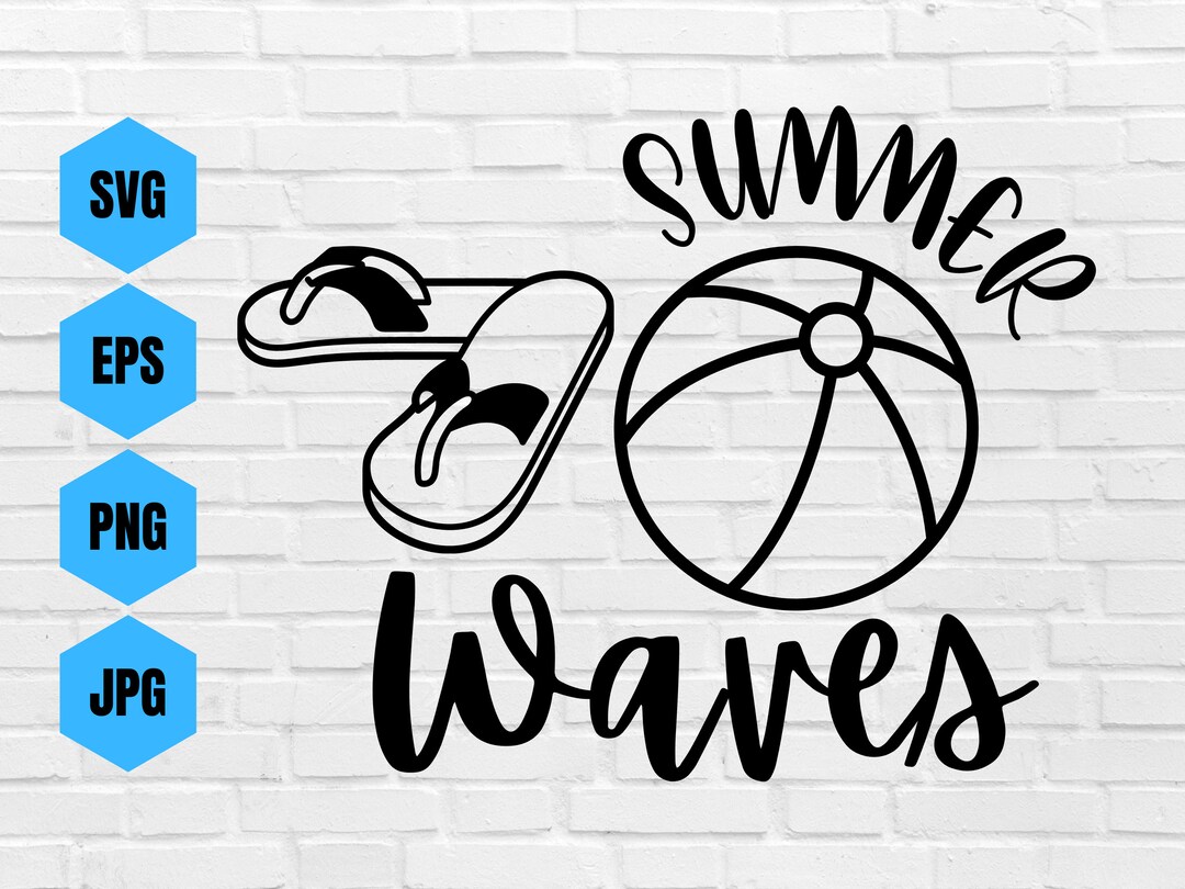 Olas de verano Svg Ola Svg Olas Svg Océano Svg Sol Svg - Etsy México