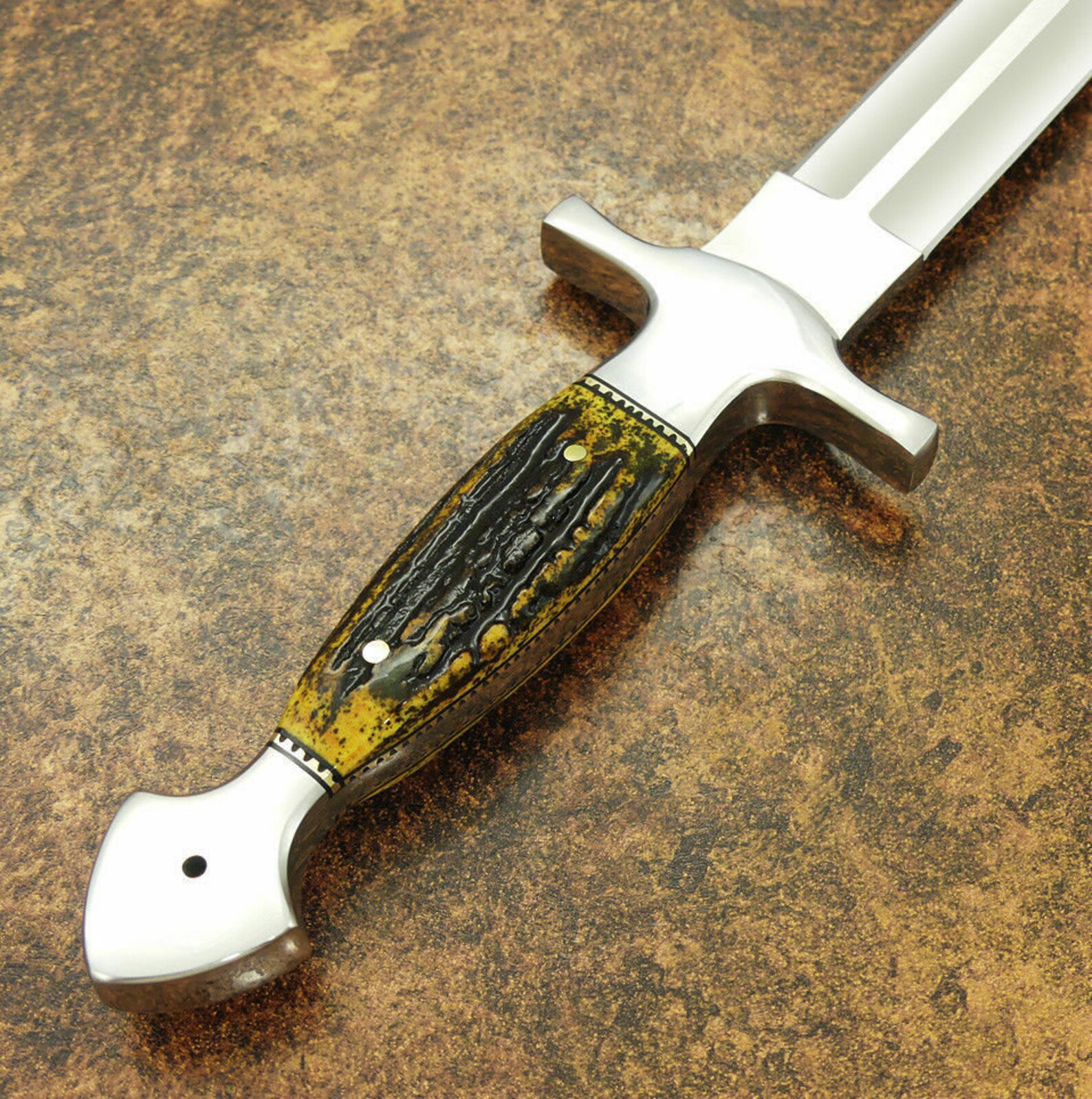 Stunning custom handmade D2 steel double edge dagger hunting | Etsy