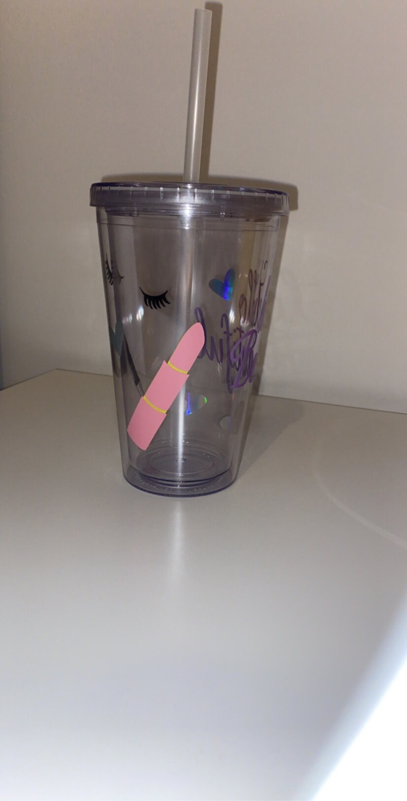 Beauty Tumbler Cup avec paille Bonjour Belle Tumbler avec - Etsy France
