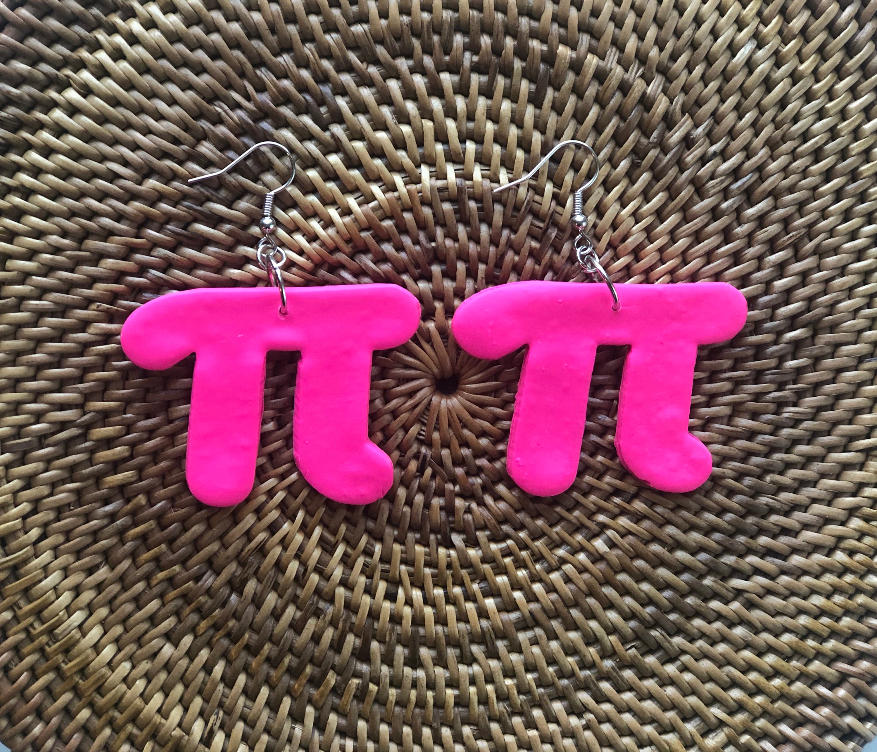 Pendientes Clay Pi. Pi símbolo Joyería. Pendientes | Etsy