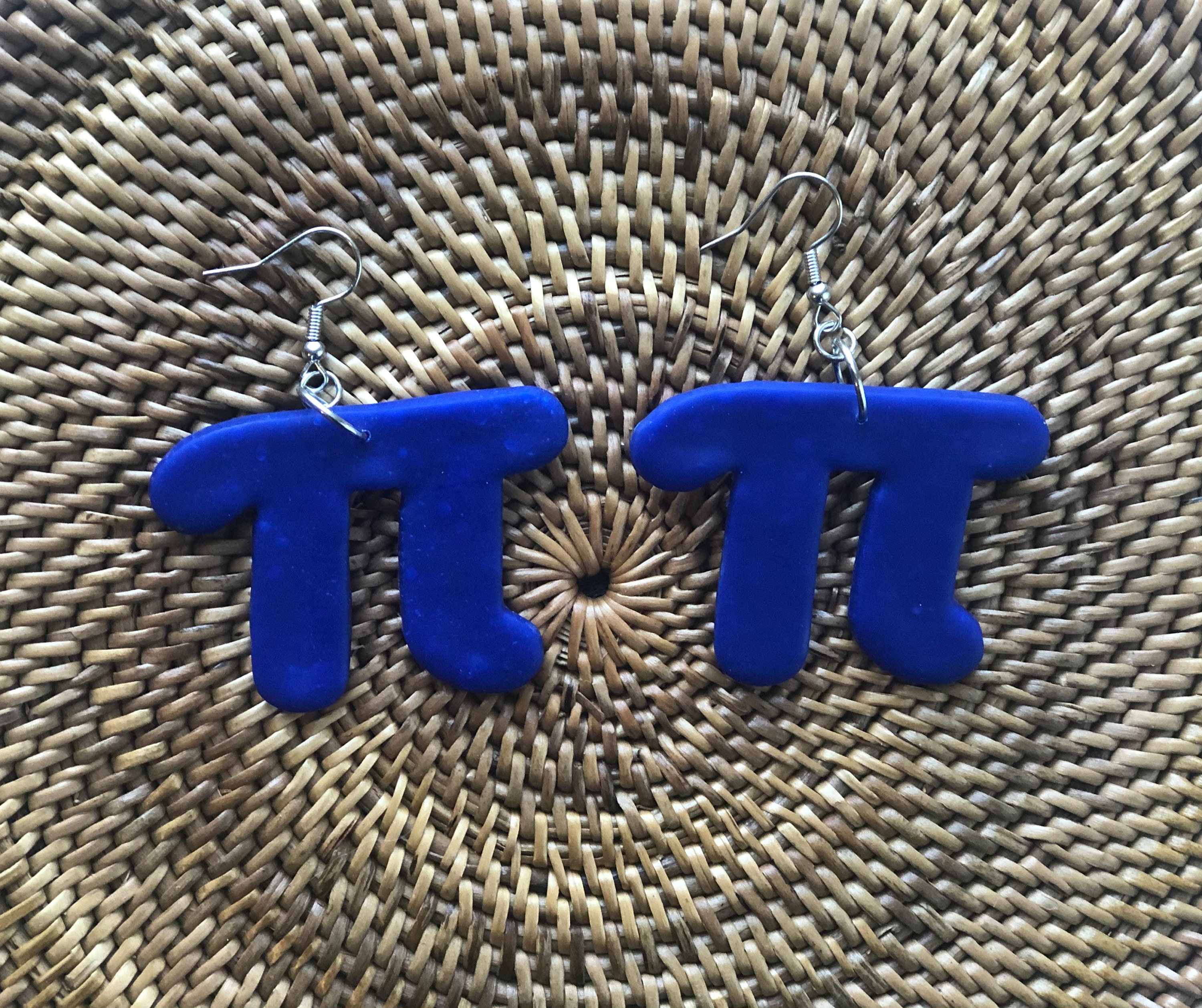 Pendientes Clay Pi. Pi símbolo Joyería. Pendientes | Etsy
