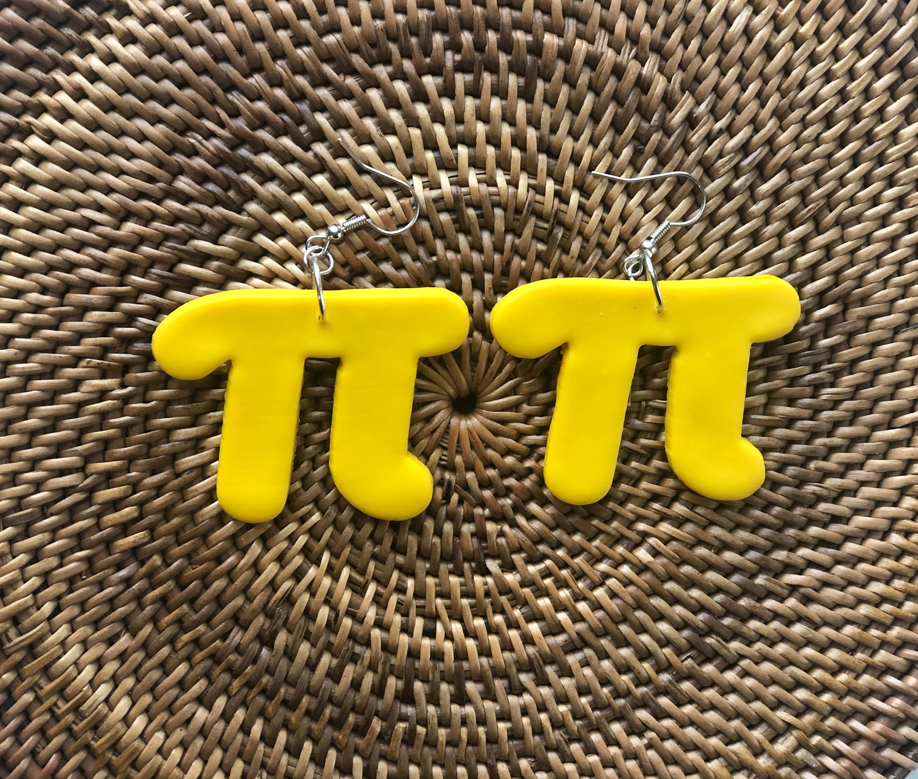 Pendientes Clay Pi. Pi símbolo Joyería. Pendientes | Etsy