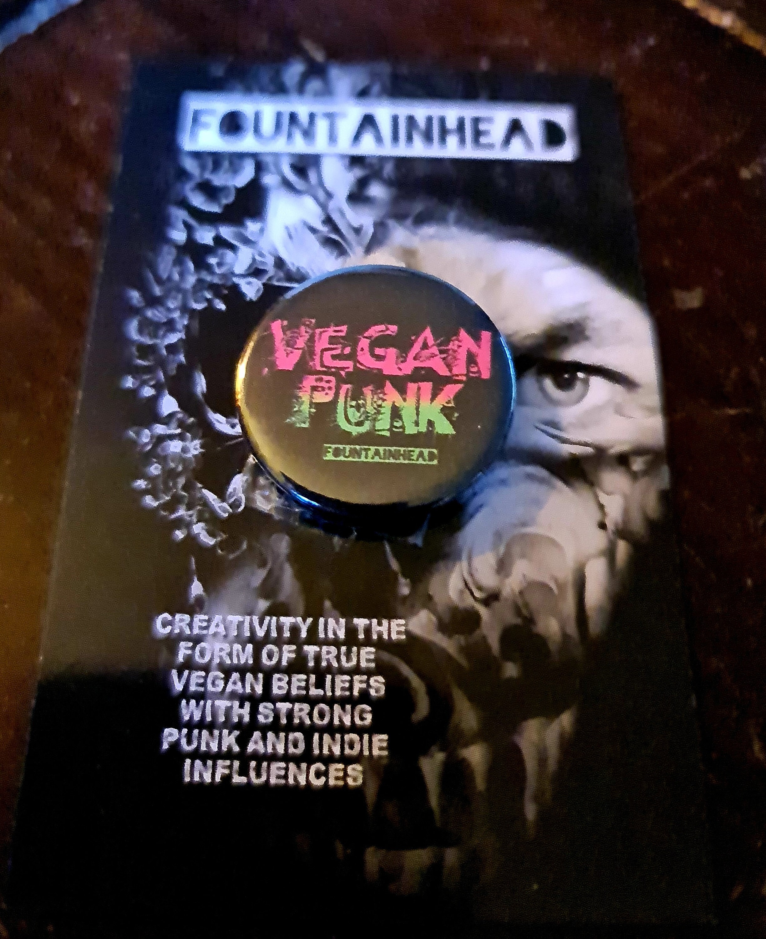 Vegan Punk Retro Pin Badge. Vegan, Vegetarian - Etsy UK