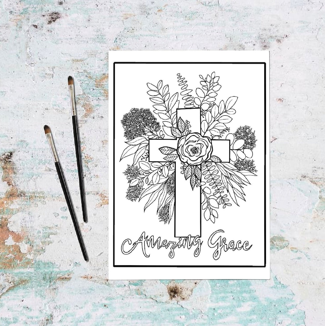 Coloring Page Amazing Grace Printable - Etsy