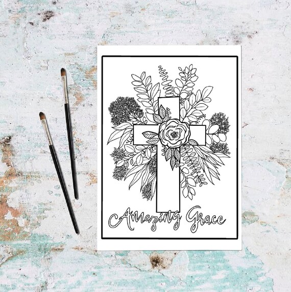 Coloring Page Amazing Grace Printable - Etsy