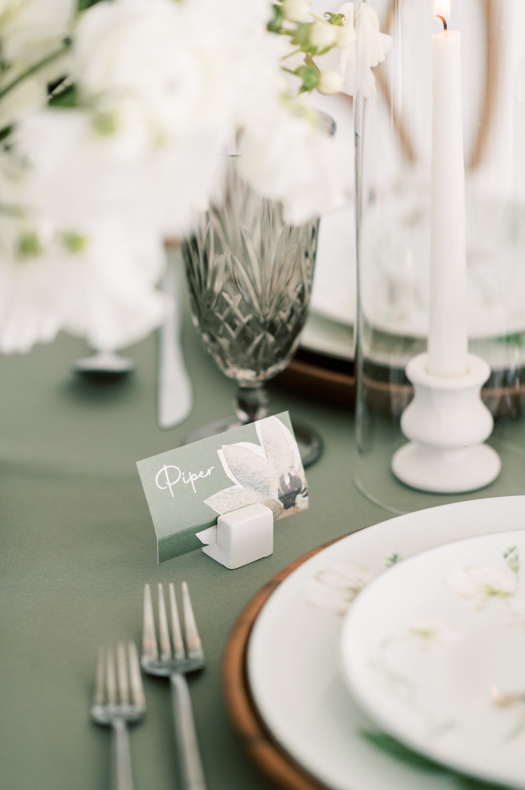 Square Name Place Card Holder - Etsy