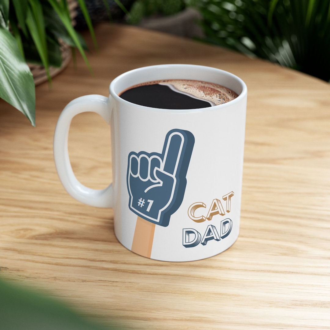 Number One Cat Dad Mug Funny Cat Mug Cat Dad Gift - Etsy