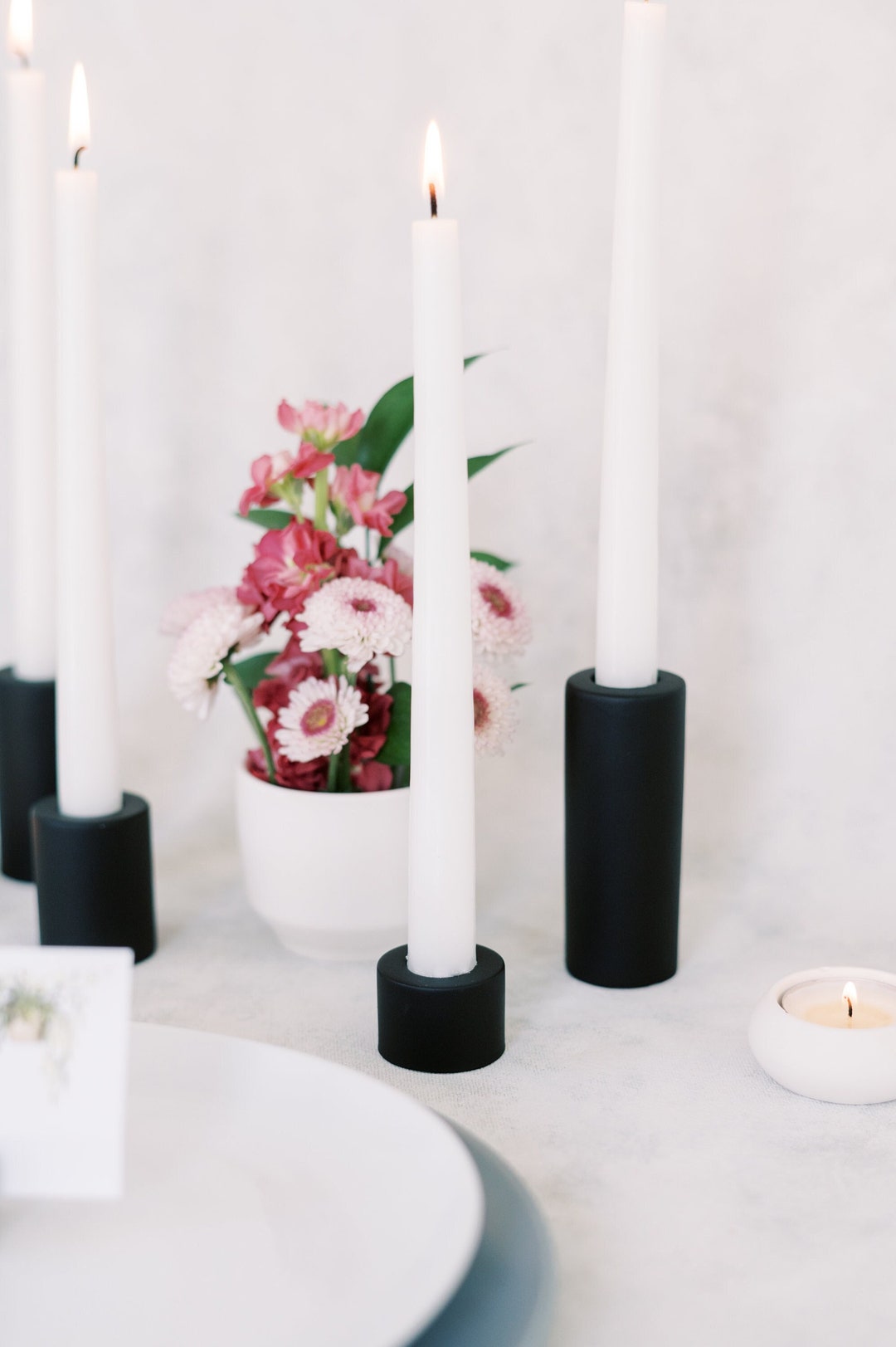 Small Minimalist Concrete Taper Candle Holder - Etsy