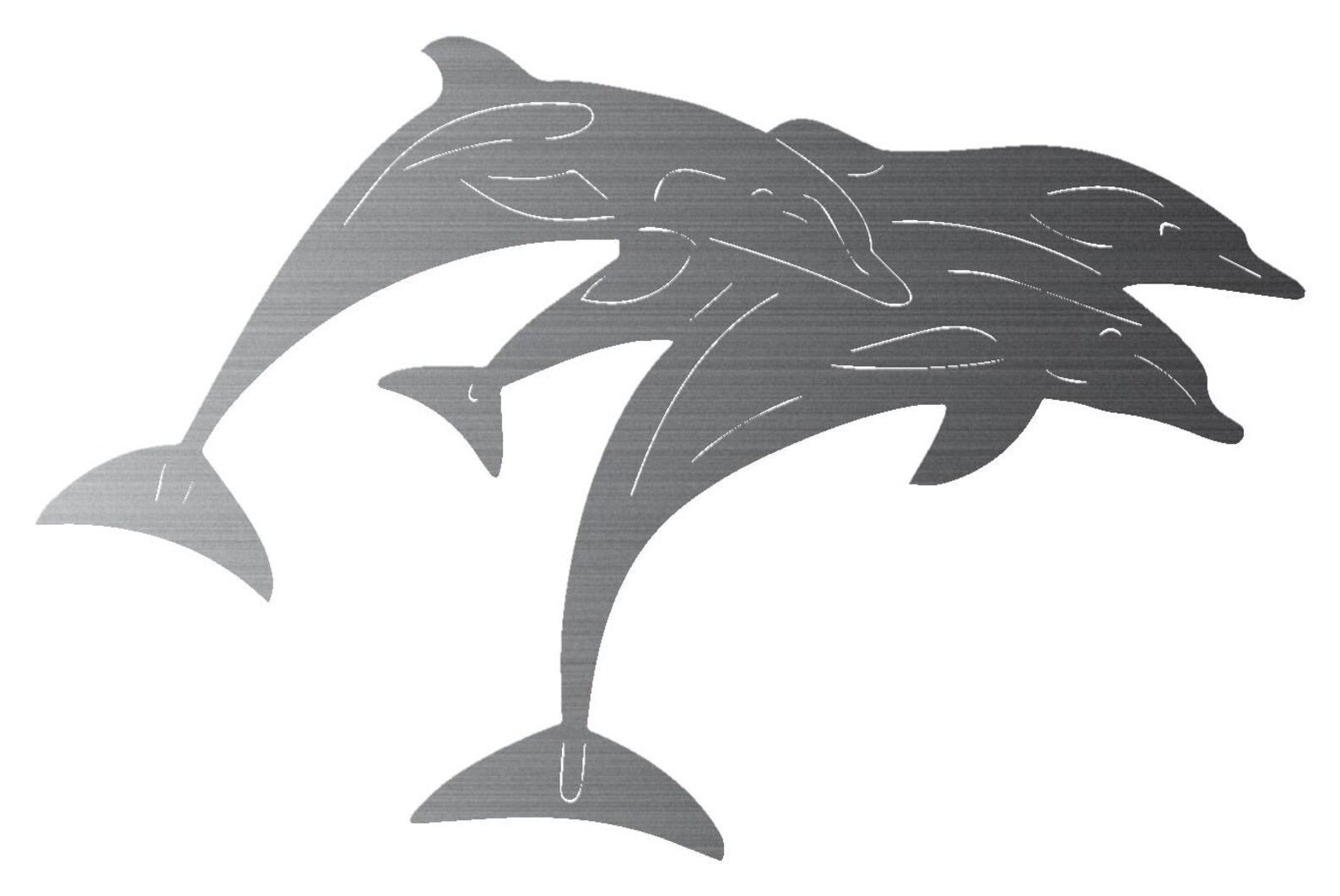 3 Dolphins Swimming DXF File Plasma CNC Laser Water Jet | Etsy