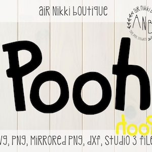 Pooh SVG, PNG, Studio 3, Mirrored Png, DXF, Files, Instant Download ...