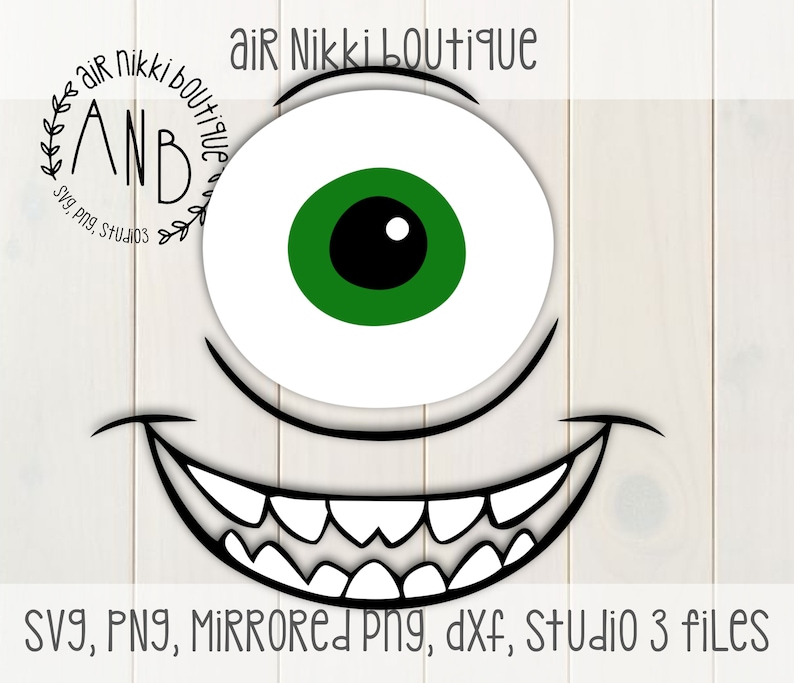 Mike Wazowski Inspaired SVG, PNG, Studio 3, Mirrored Png, DXF Files ...